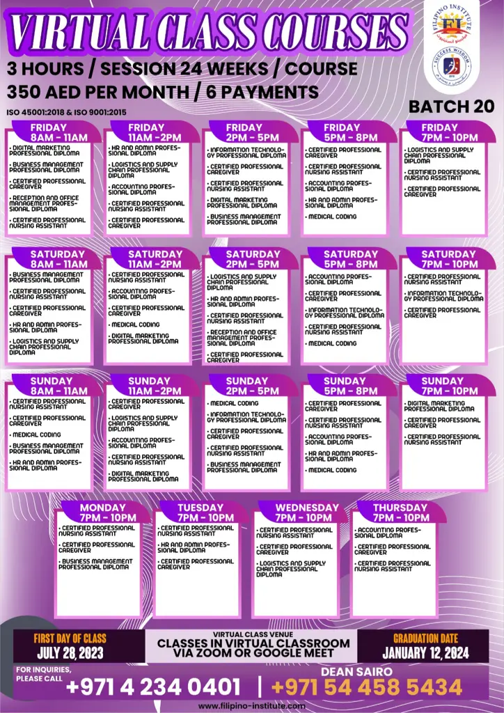 Batch 20 Virtual Diploma :: Filipino Institute